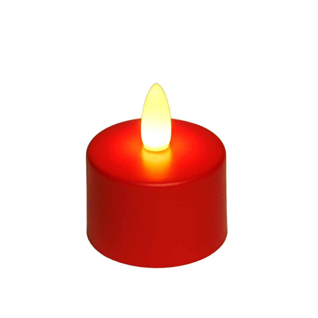 Oplaadbaar 175 uur theelichtje - rood - waterdicht